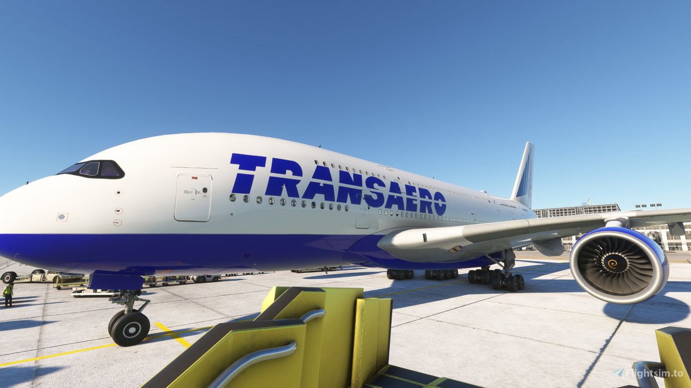 Transaero Airline FBW A380 4K for Microsoft Flight Simulator | MSFS