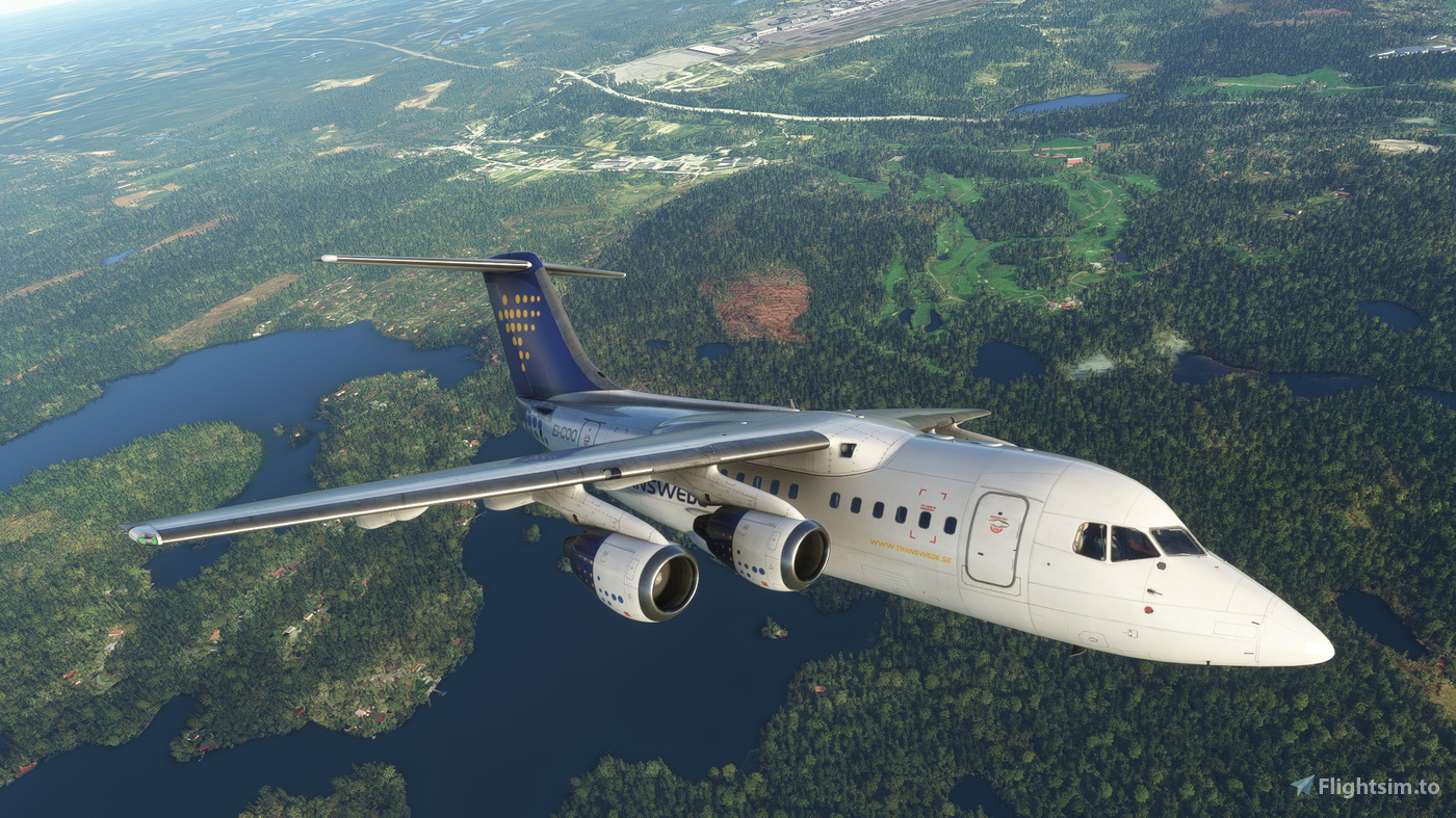 Transwede Airways Avro RJ70 EI-COQ circa 2005 for Microsoft Flight Simulator | MSFS