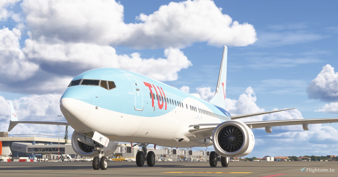 Tui Airways G-TUMZ | Asobo 737-8MAX | 8K | Catania voor Microsoft ...