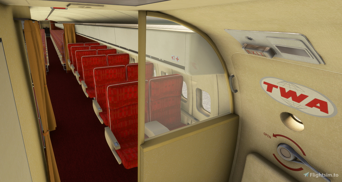 TWA - StarStream - N54328 w/cabin for Microsoft Flight Simulator | MSFS