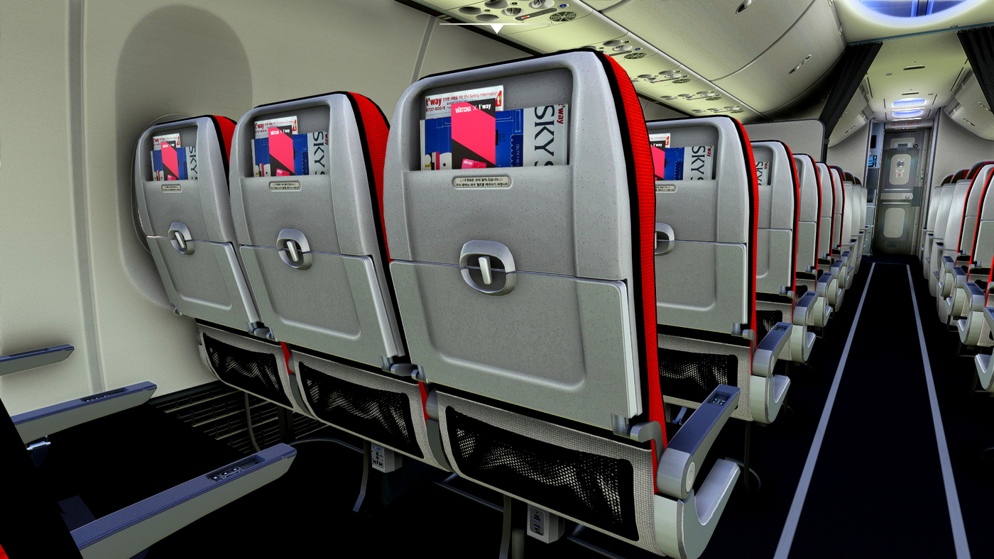 T'way Air B737 MAX HL8513 Livery (with Cabin) for iFly B737 MAX for ...