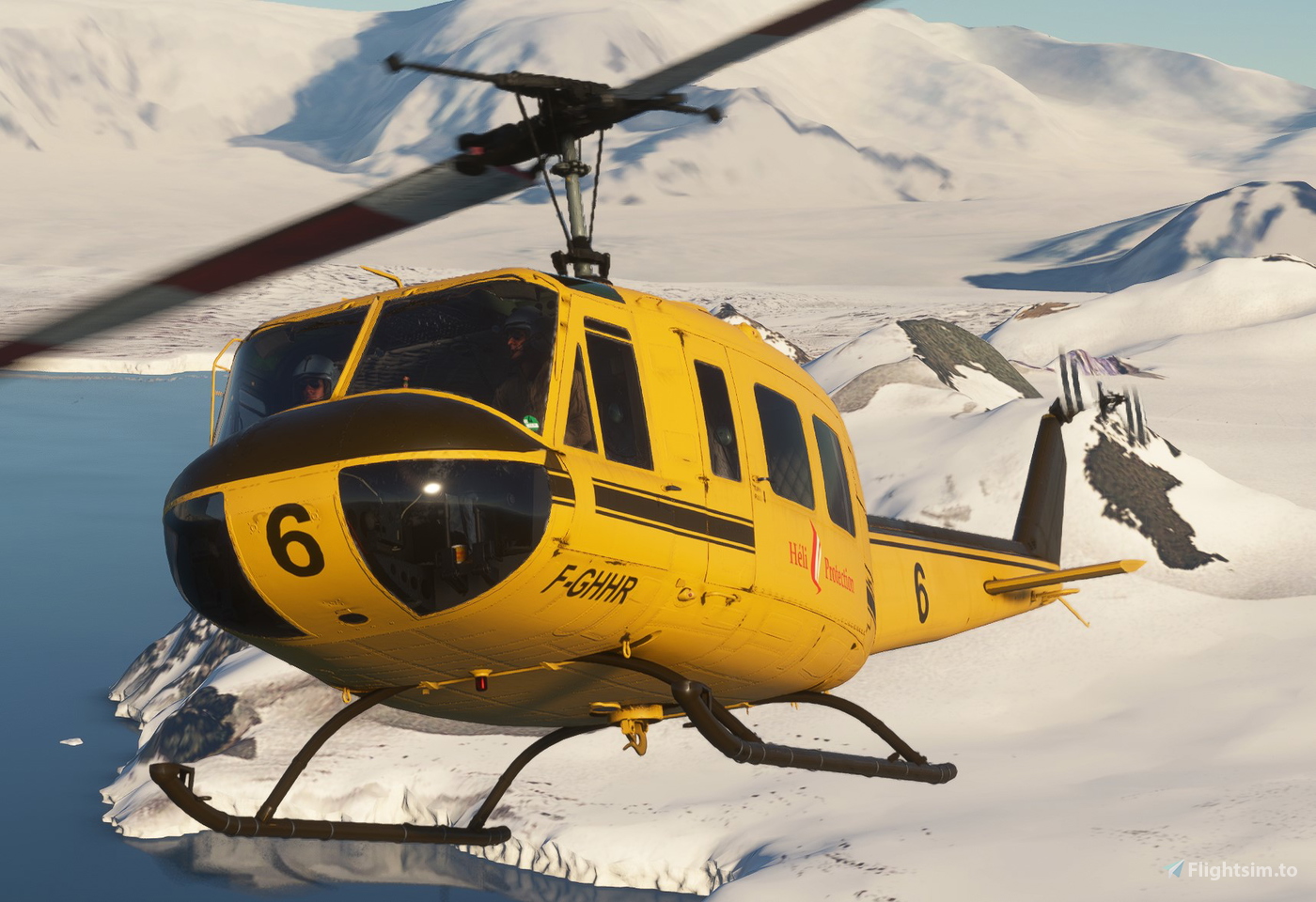 UH-1H Huey F-GHHR ( number 6 -civ) Heli Protection für Microsoft Flight ...