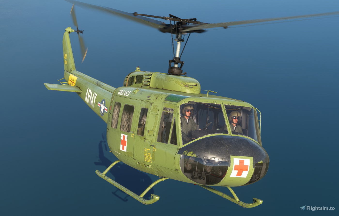 UH-1H Huey 57th Medical Detachment UH-1H Vietnam war (1962-63) for Microsoft Flight Simulator | MSFS