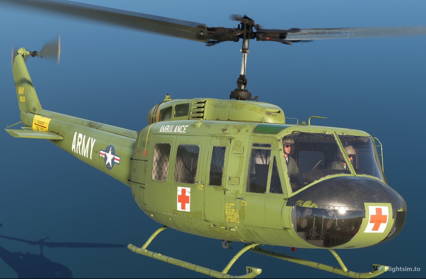 UH-1H Huey 57th Medical Detachment UH-1H Vietnam war (1962-63) for Microsoft Flight Simulator | MSFS