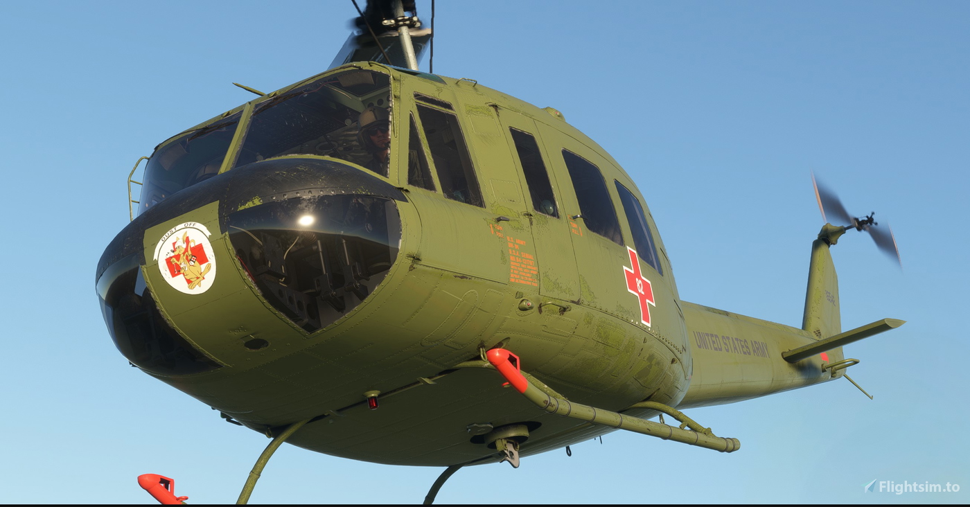 UH-1H Huey 82th Medical Detachment UH-1H Vietnam war (1967-69) pour Microsoft Flight Simulator ...