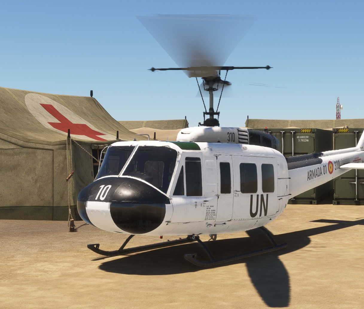 UH-1H Huey Spanish Navy United Nations for Microsoft Flight Simulator ...