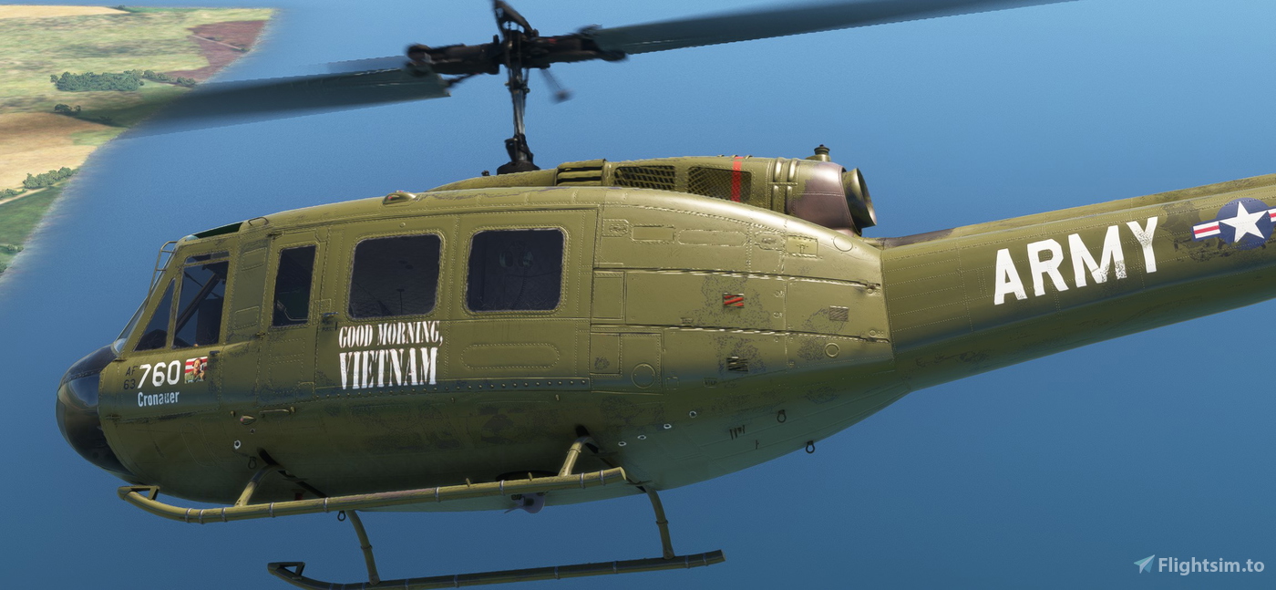 UH-1H Huey US ARMY “Good Morning Vietnam” for Microsoft Flight ...