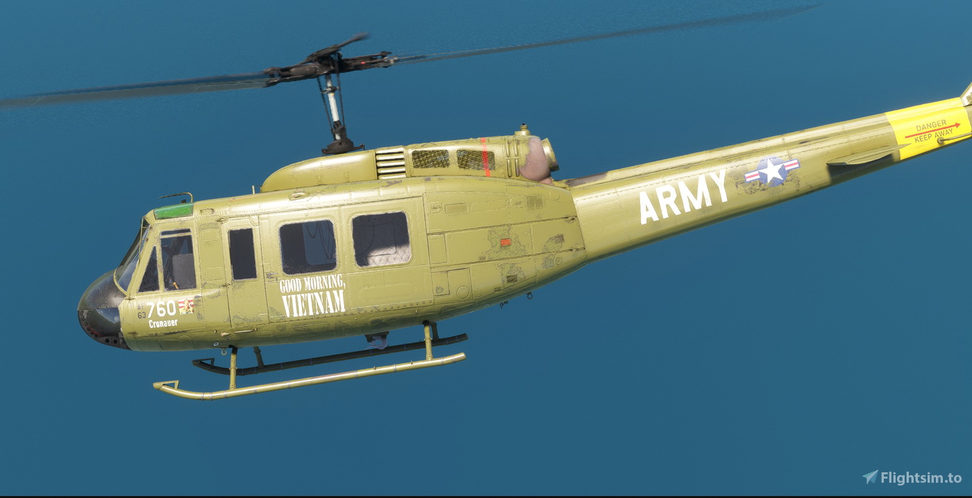UH-1H Huey US ARMY “Good Morning Vietnam” pour Microsoft Flight ...