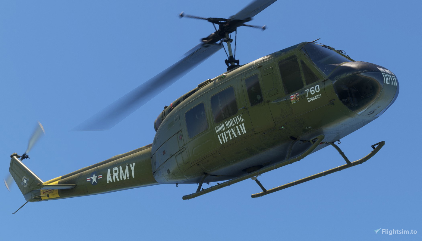 UH-1H Huey US ARMY “Good Morning Vietnam” for Microsoft Flight ...
