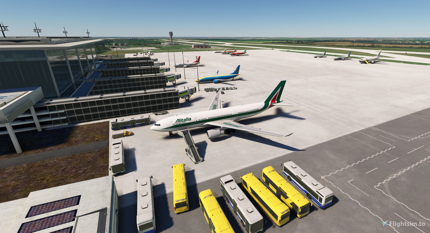 UKCC - Donetsk International Airport 2013 + real static airplanes (v.2. ...