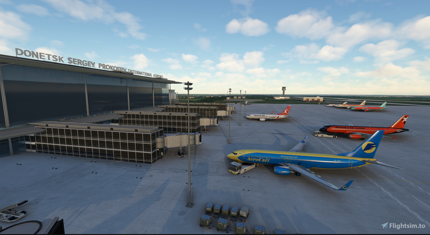 UKCC - Donetsk International Airport 2013 + real static airplanes (v.2. ...