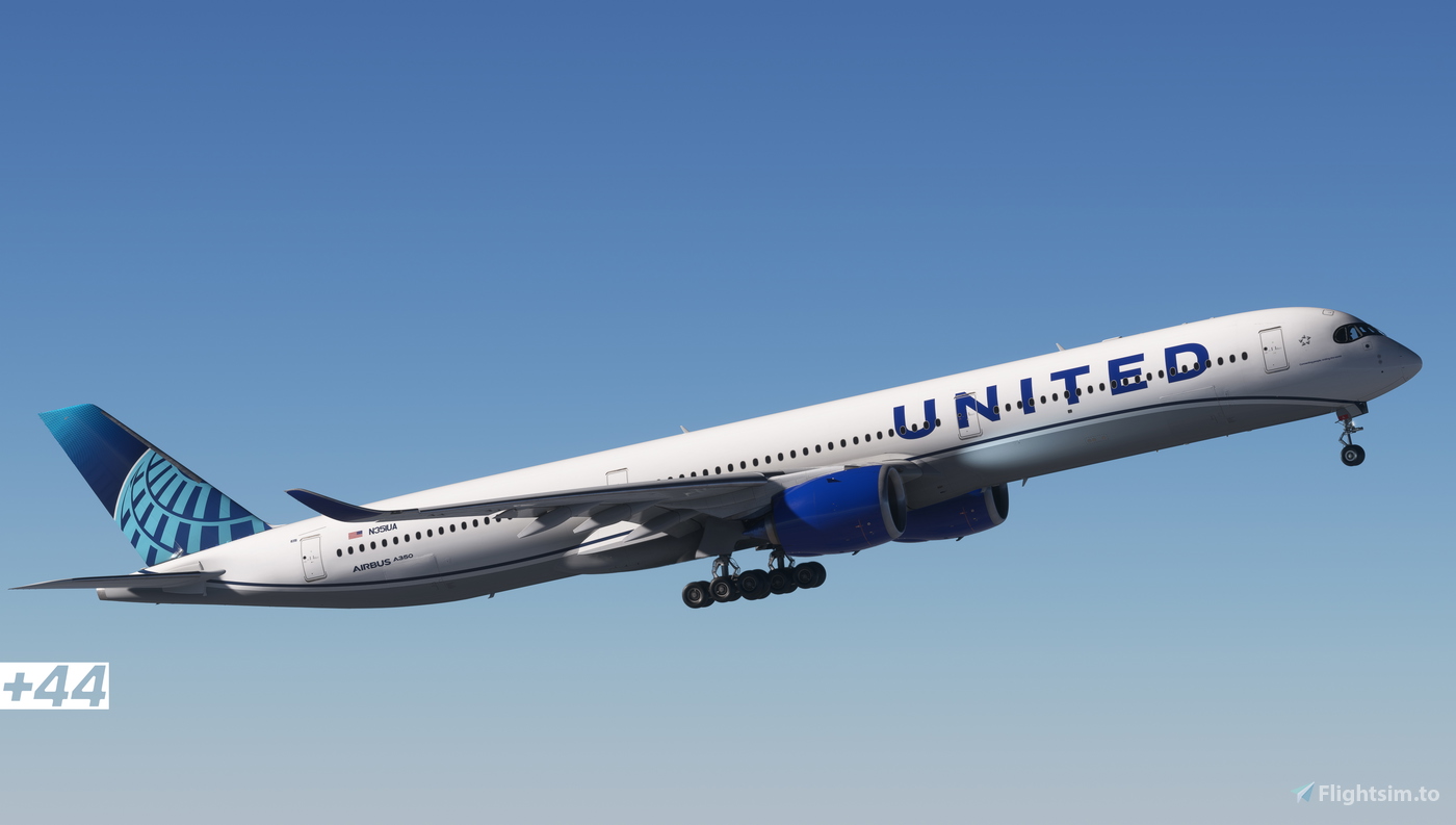 United Airlines EVO BLue (N351UA) iniBuilds A350-1000 - 8K のために ...