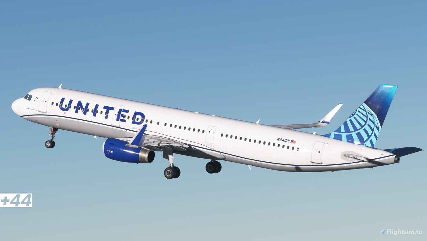 United Airlines EVO Blue (N44501) Fenix A321 IAE SL - 8K for Microsoft ...
