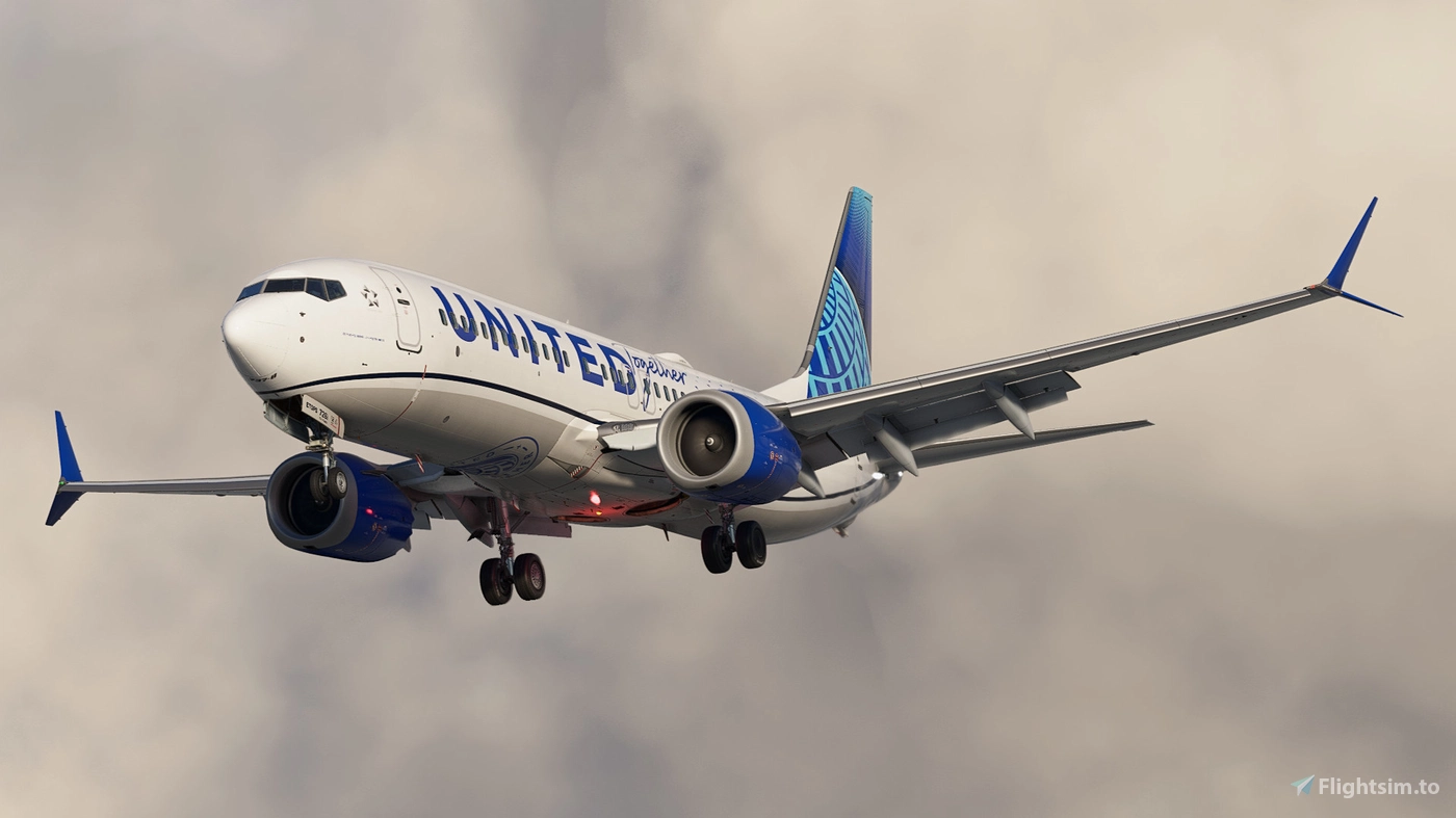 United Airlines [Pack] w/Cabin | iFly 737 MAX 8 for Microsoft Flight Simulator | MSFS