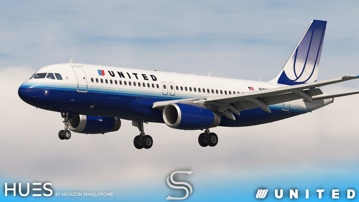 United 'Blue Tulip' Livery Pack | Fenix A320 V2 | 8K & 4K for Microsoft ...