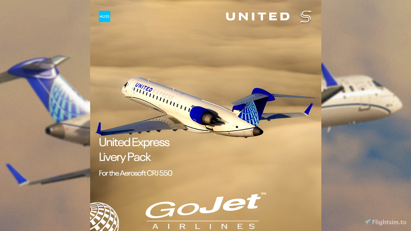 Threads - United Express (GoJet) Livery Pack | Aerosoft CRJ550 V2 | 4K ...