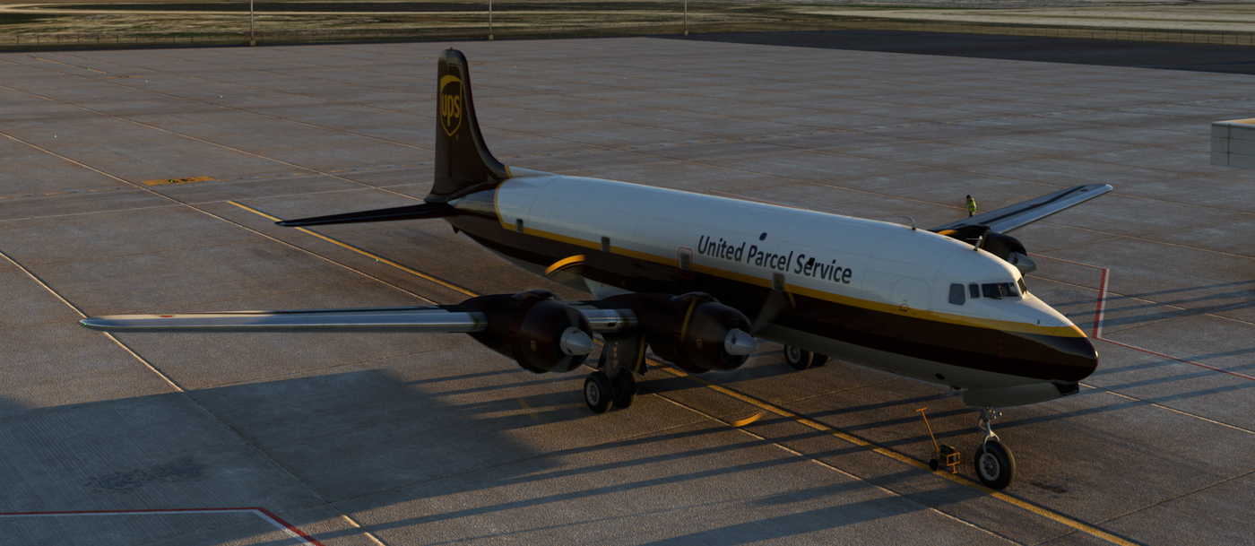 Ups Livery for Douglas DC-6A voor Microsoft Flight Simulator | MSFS