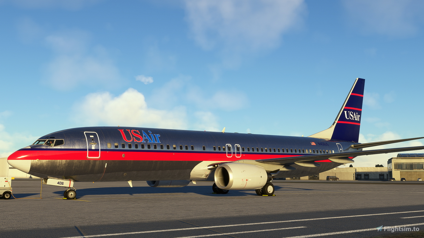 USAIR N406US PMDG 737-800SSW per Microsoft Flight Simulator | MSFS