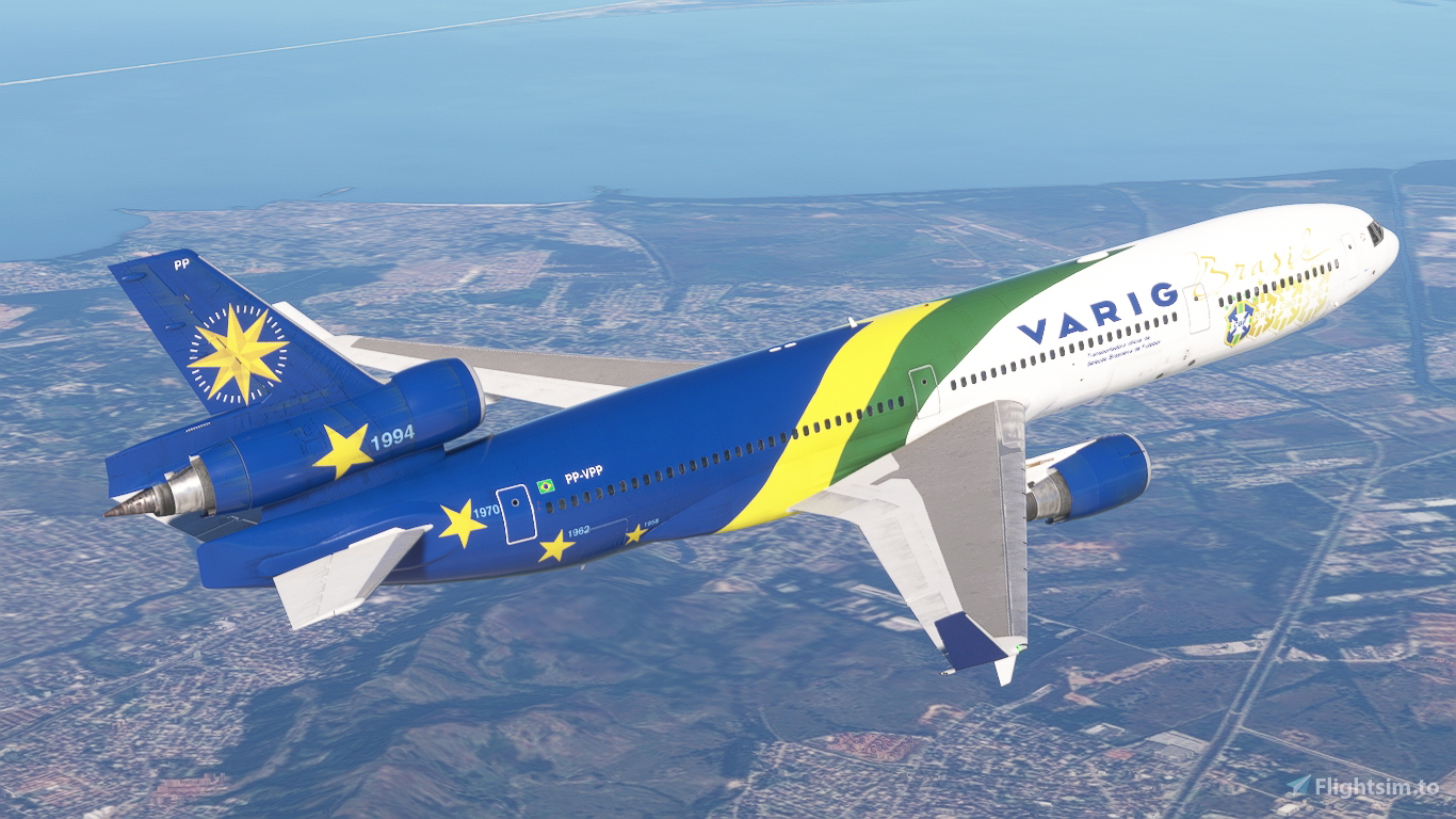 Varig "World Cup 1998" PP-VPP | w/Cabin for Microsoft Flight Simulator ...