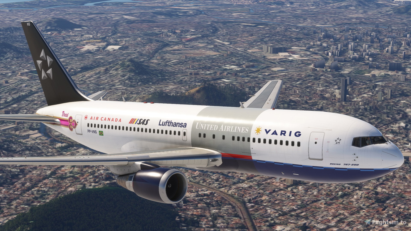 Varig "Star Alliance" PP-VNS | RHD Simulations Boeing 767-200ER for ...