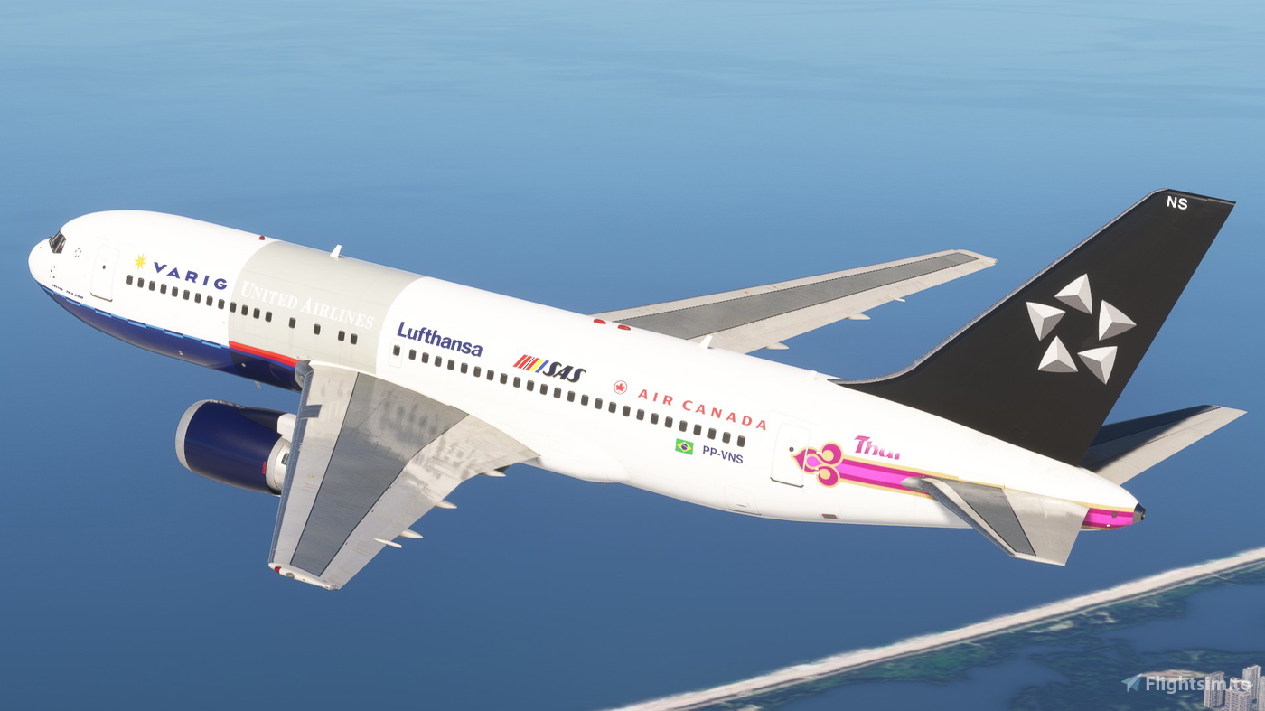 Varig "Star Alliance" PP-VNS | RHD Simulations Boeing 767-200ER for ...