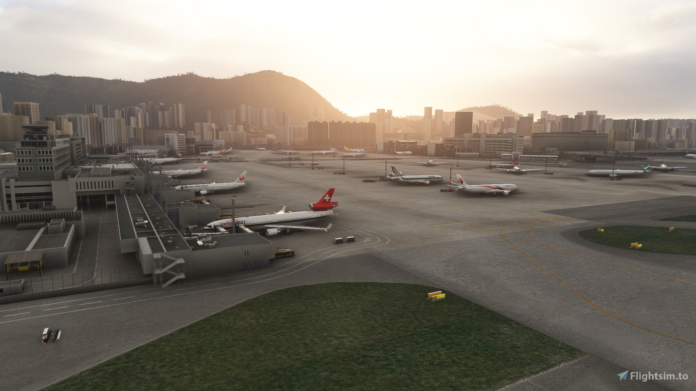 VHHX Kai Tak FSLTL Static Aircraft for Microsoft Flight Simulator | MSFS