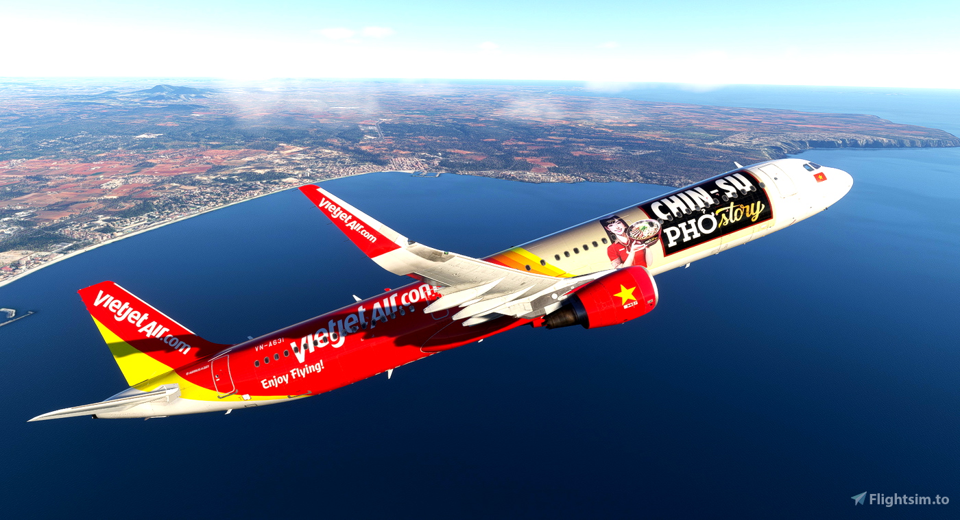 Vietjetair "CHIN-SU" Pho Story | Fenix A321 CFM Sharklet | w/Cabin | 4K ...