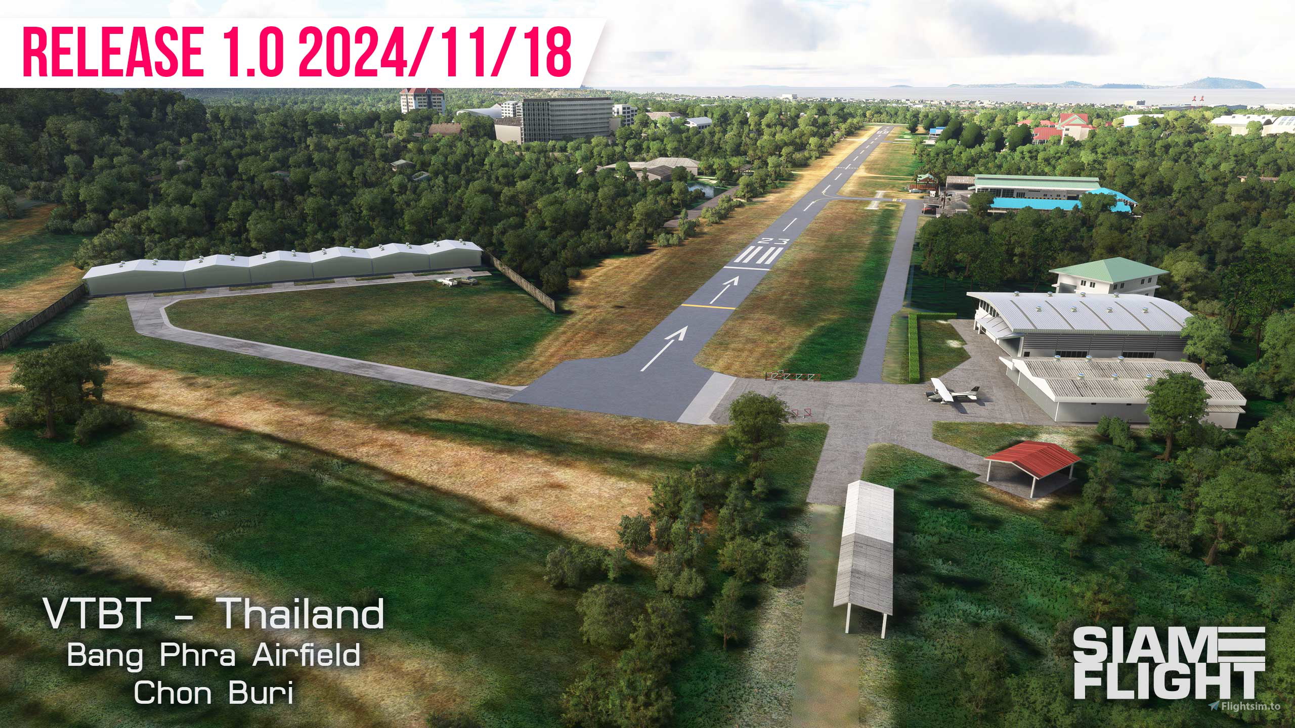 SiamFlight - VTBT - Bang Phra Airfield Thailand for Microsoft Flight ...