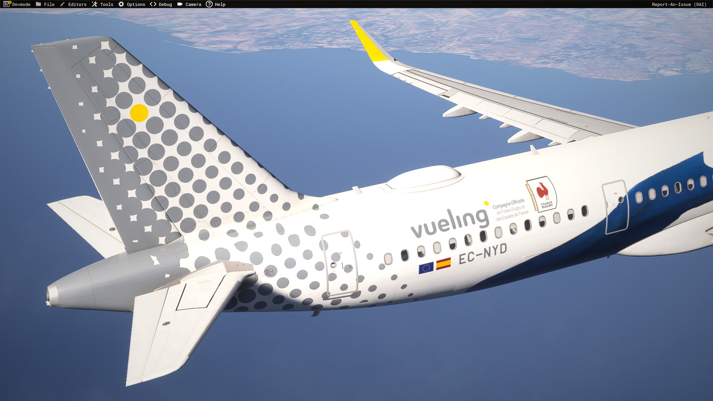Vueling EC-NYD French Rugby Special Livery Inibuilds A321LR MSFS2024 ...