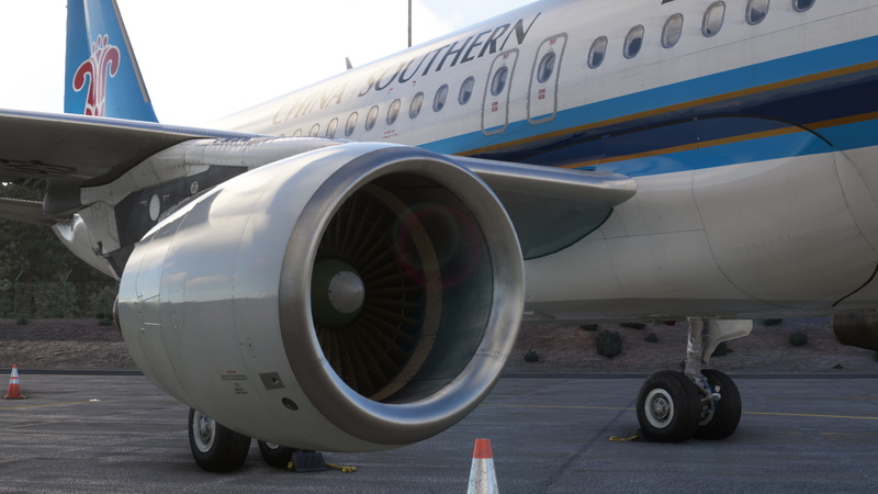 Weathered CFM56 engine bore for Microsoft Flight Simulator | MSFS