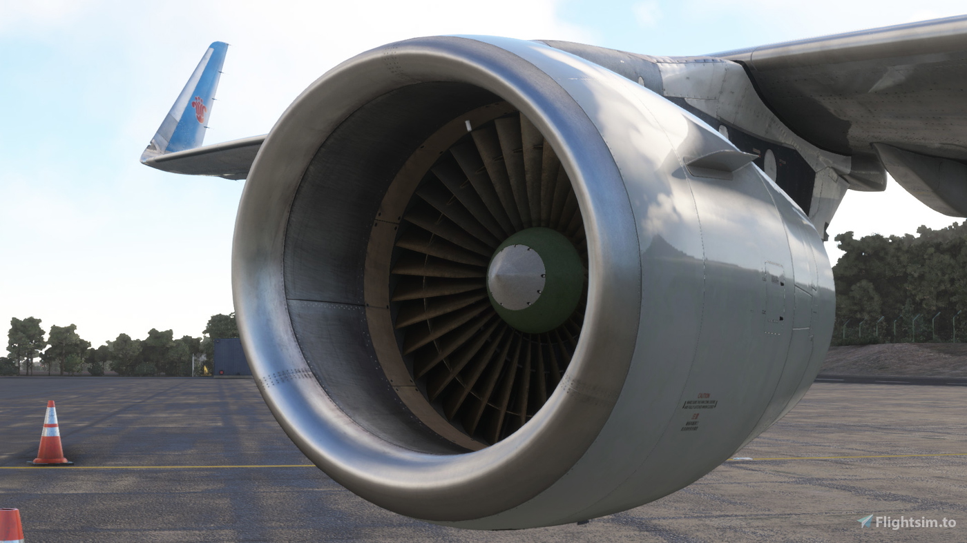 Weathered CFM56 engine bore for Microsoft Flight Simulator | MSFS