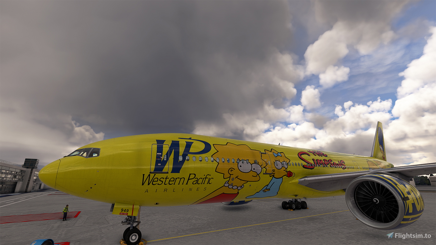 Western Pacific "Simpsons" + Character cabin PMDG 777-200ER für ...