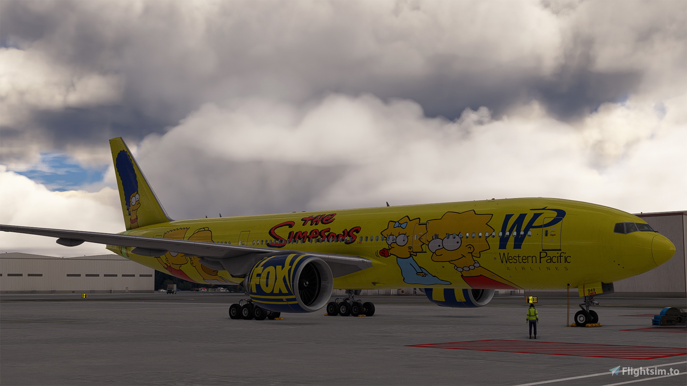 Western Pacific "Simpsons" + Character cabin PMDG 777-200ER for ...