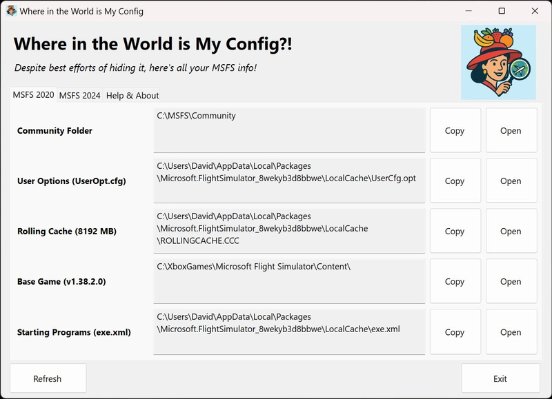 Where in the World is My Config?! for Microsoft Flight Simulator | MSFS