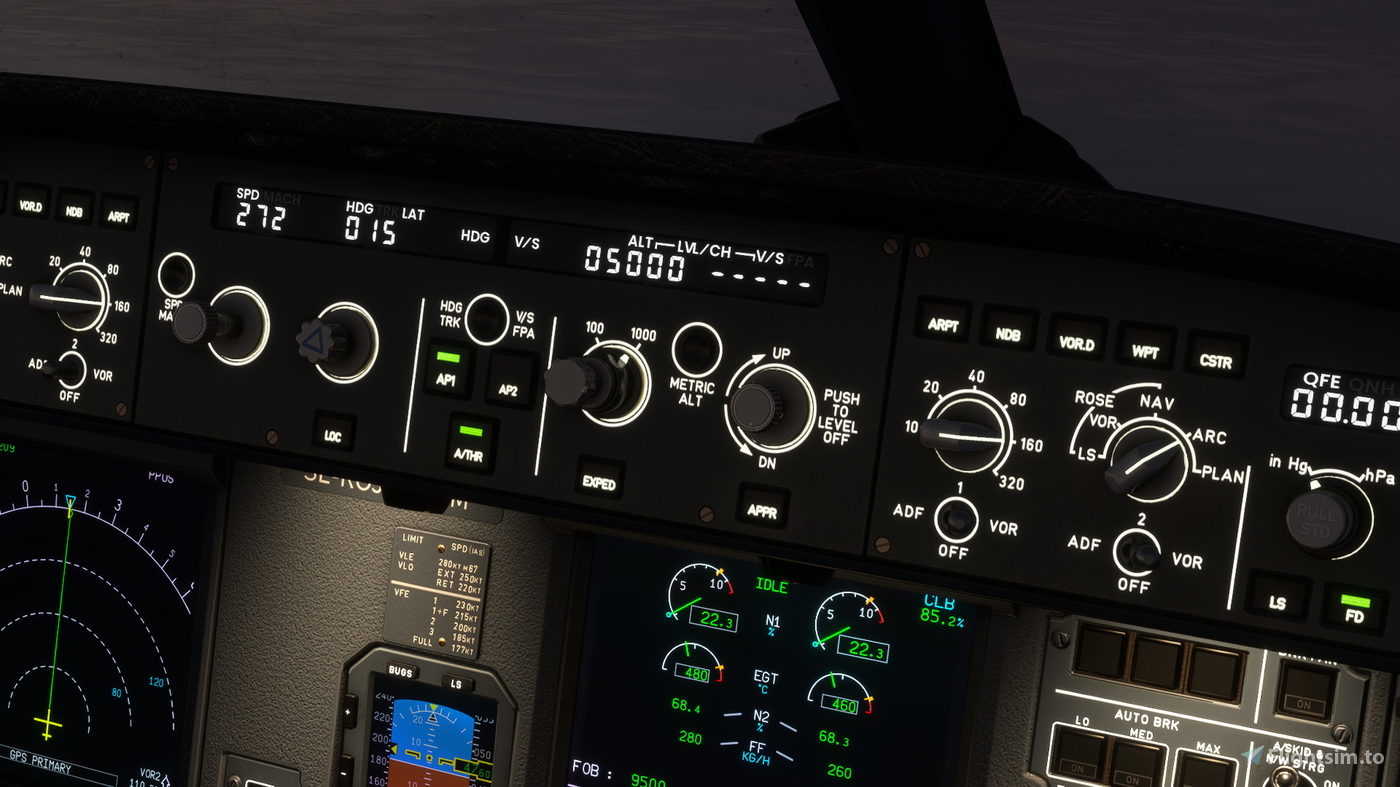 White Cockpit Knobs | FBW A32X for Microsoft Flight Simulator | MSFS