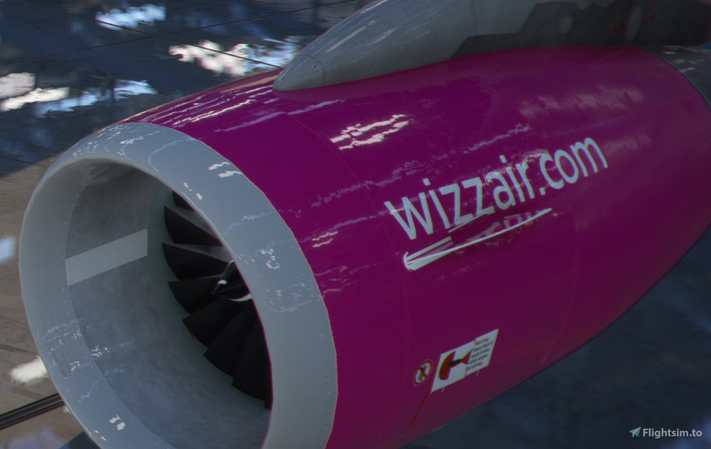 Wizz Air Realistic engine texture for LVFR's A320ceo for Microsoft ...