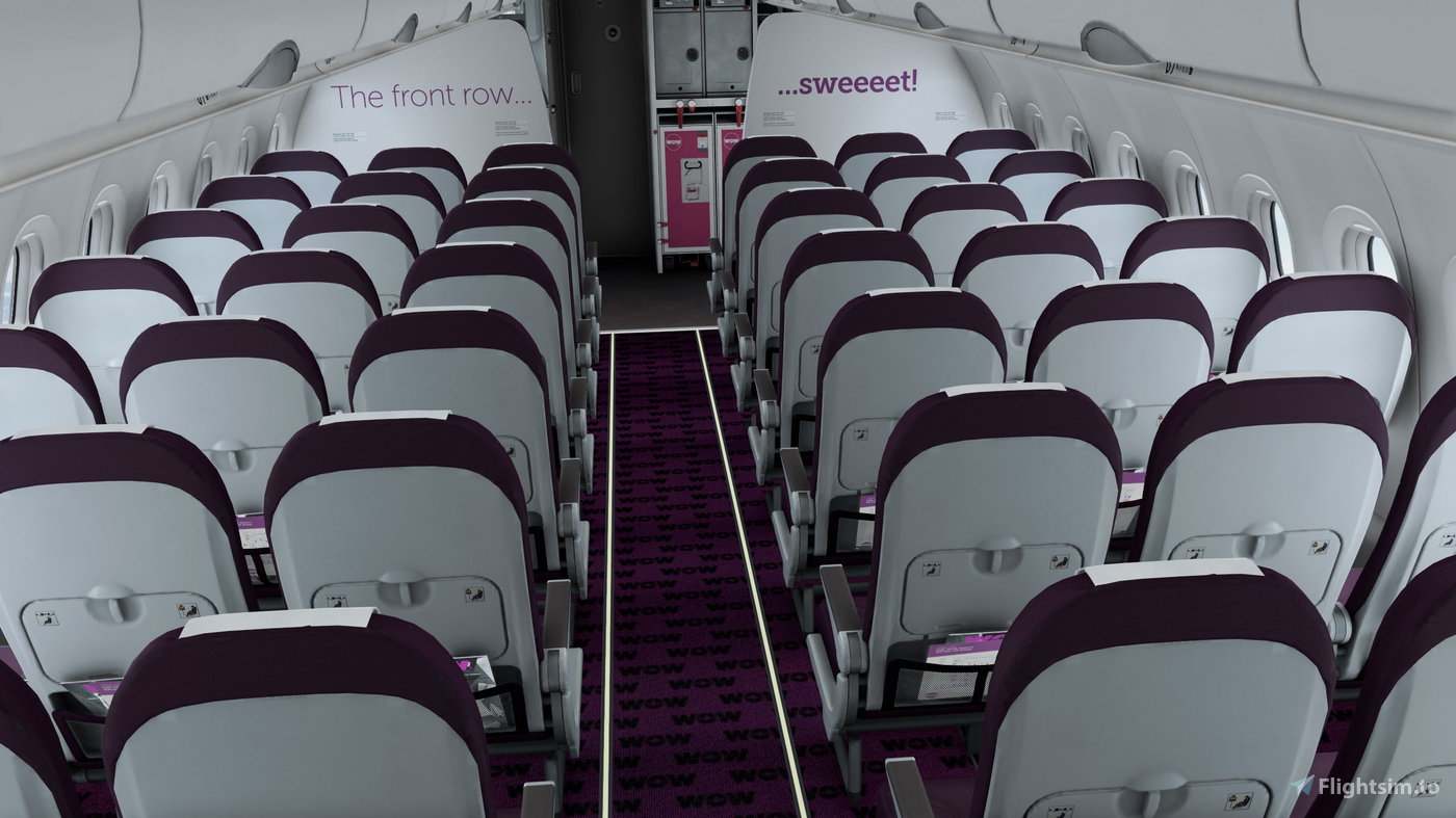 WOW air | Fleet Pack w/Cabin | Fenix A321 [8K + 4K] for Microsoft Flight Simulator | MSFS