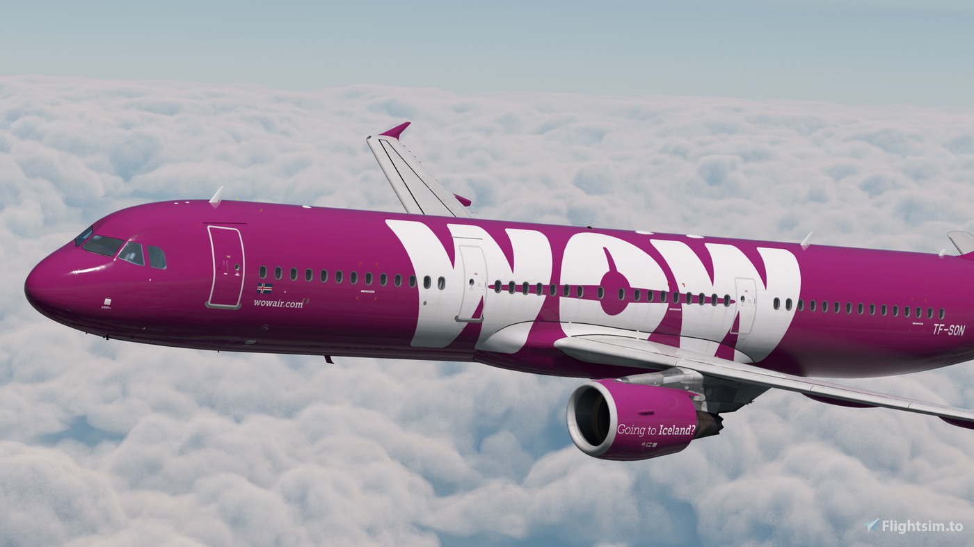 WOW air | Fleet Pack w/Cabin | Fenix A321 [8K + 4K] for Microsoft Flight Simulator | MSFS