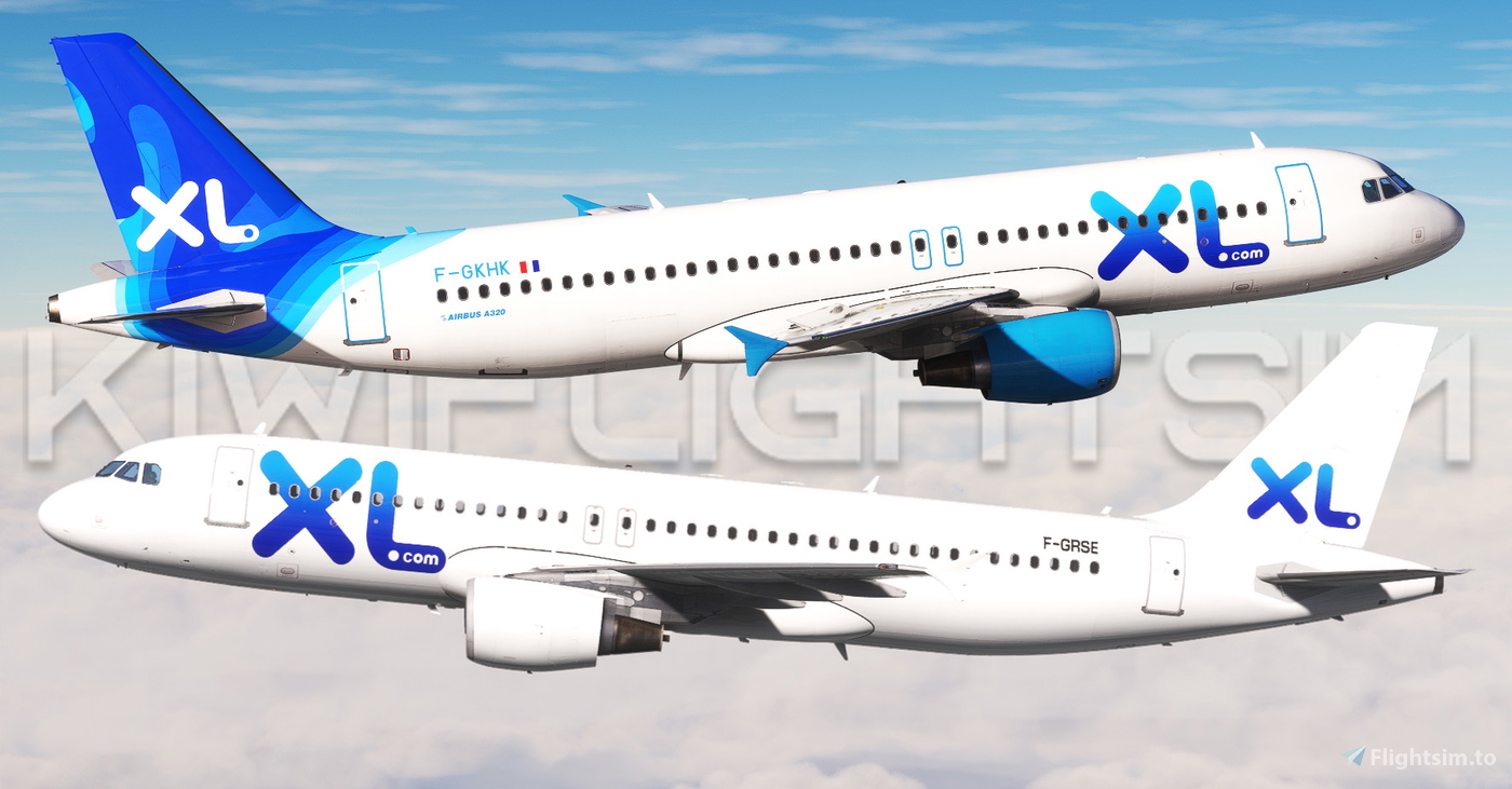 XL Airways France F-GKHK & F-GRSE | Fenix A320 + A321 CFM [8K] for ...