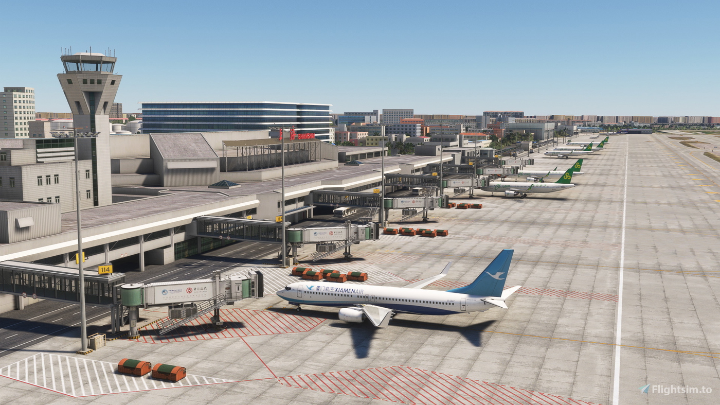 ZSSS Shanghai Hongqiao - FSLTL Static Aircraft (WF Scenery) for ...