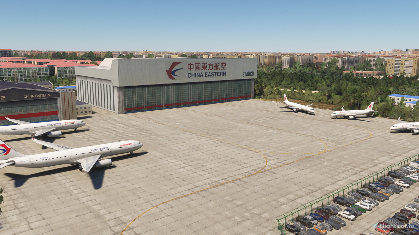 ZSSS Shanghai Hongqiao - FSLTL Static Aircraft (WF Scenery) 对于 ...