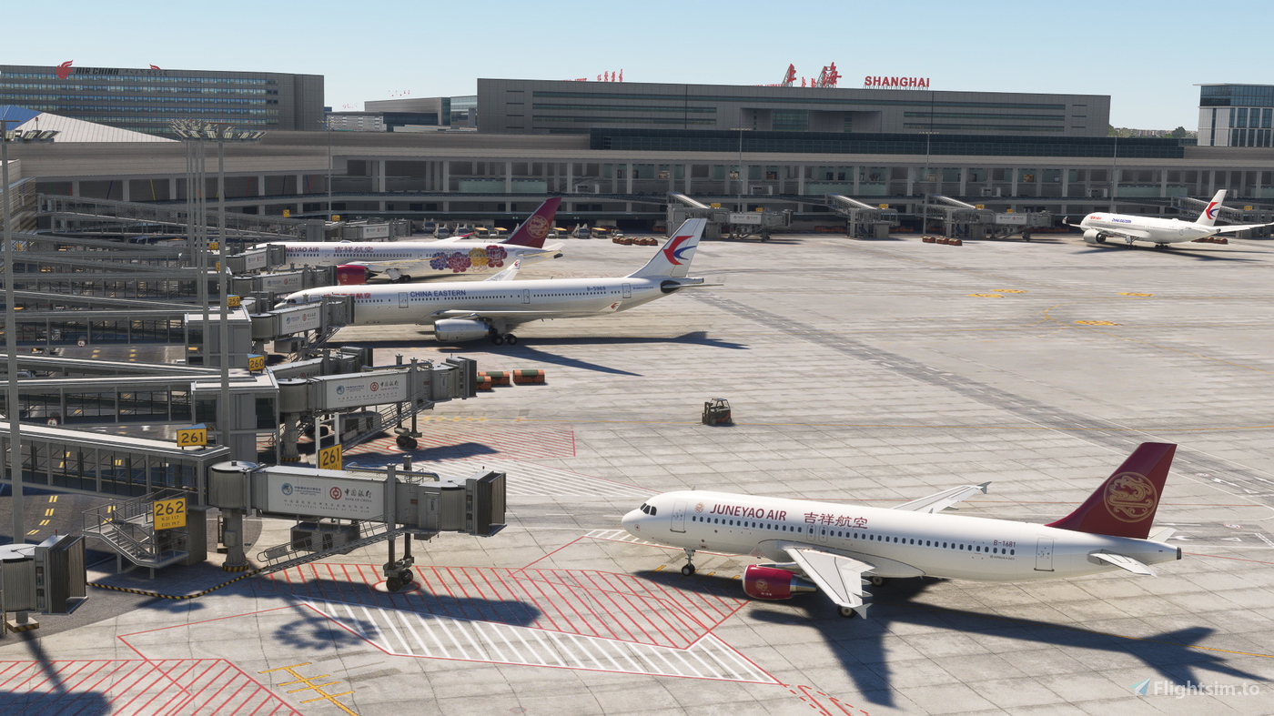 ZSSS Shanghai Hongqiao - FSLTL Static Aircraft (WF Scenery) for ...
