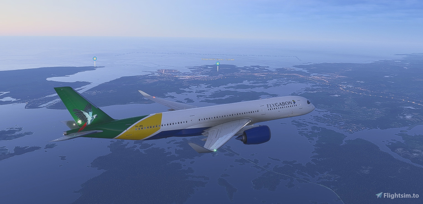Airbus A350-900 Fly Gabon (TR-JBO) per Microsoft Flight Simulator | MSFS
