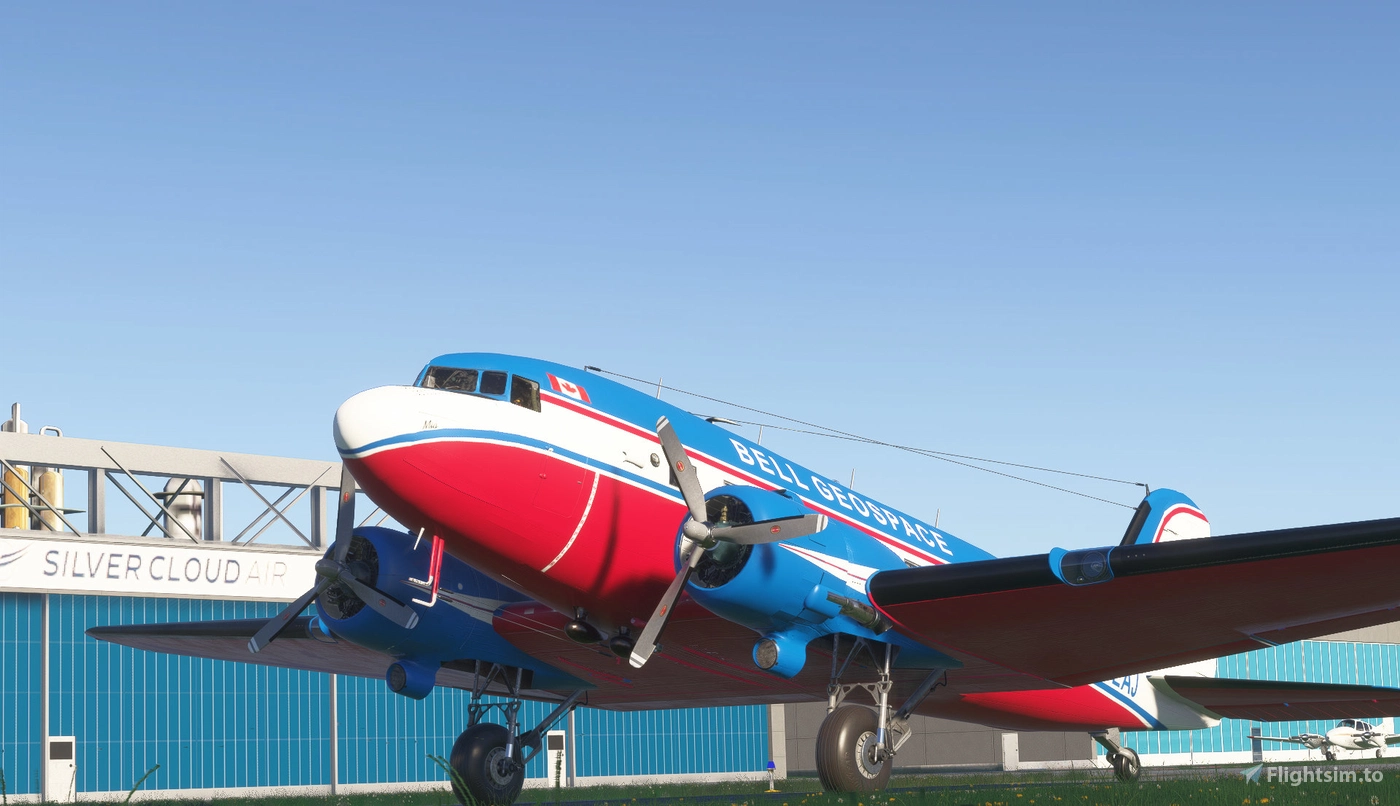 Douglas DC-3 Bell Geospace C-GEAJ para Microsoft Flight Simulator | MSFS
