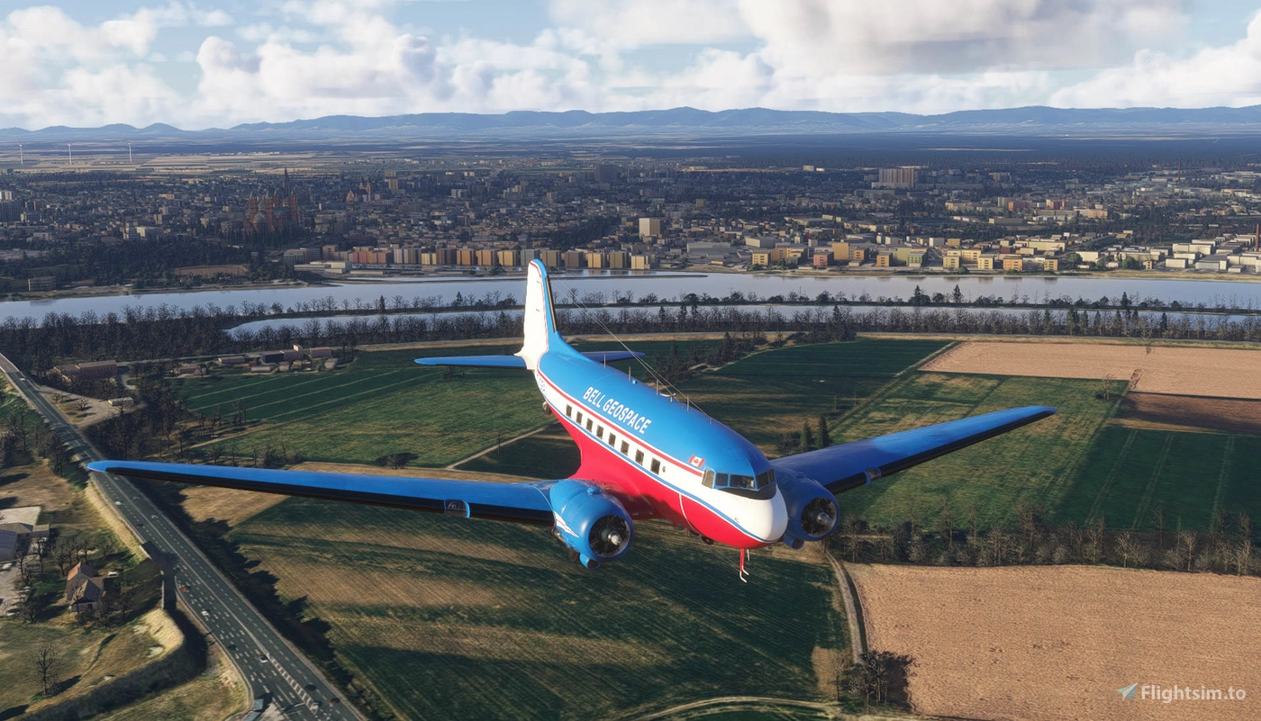 Douglas DC-3 Bell Geospace C-GEAJ para Microsoft Flight Simulator | MSFS