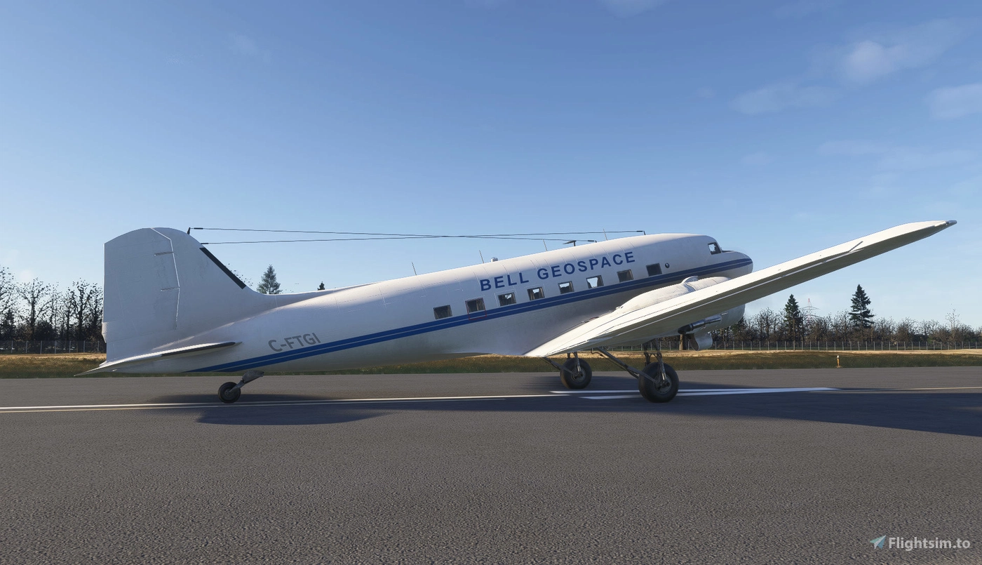 Douglas DC-3 Bell Geospace C-FTGX + C-FTGI 对于 Microsoft Flight ...