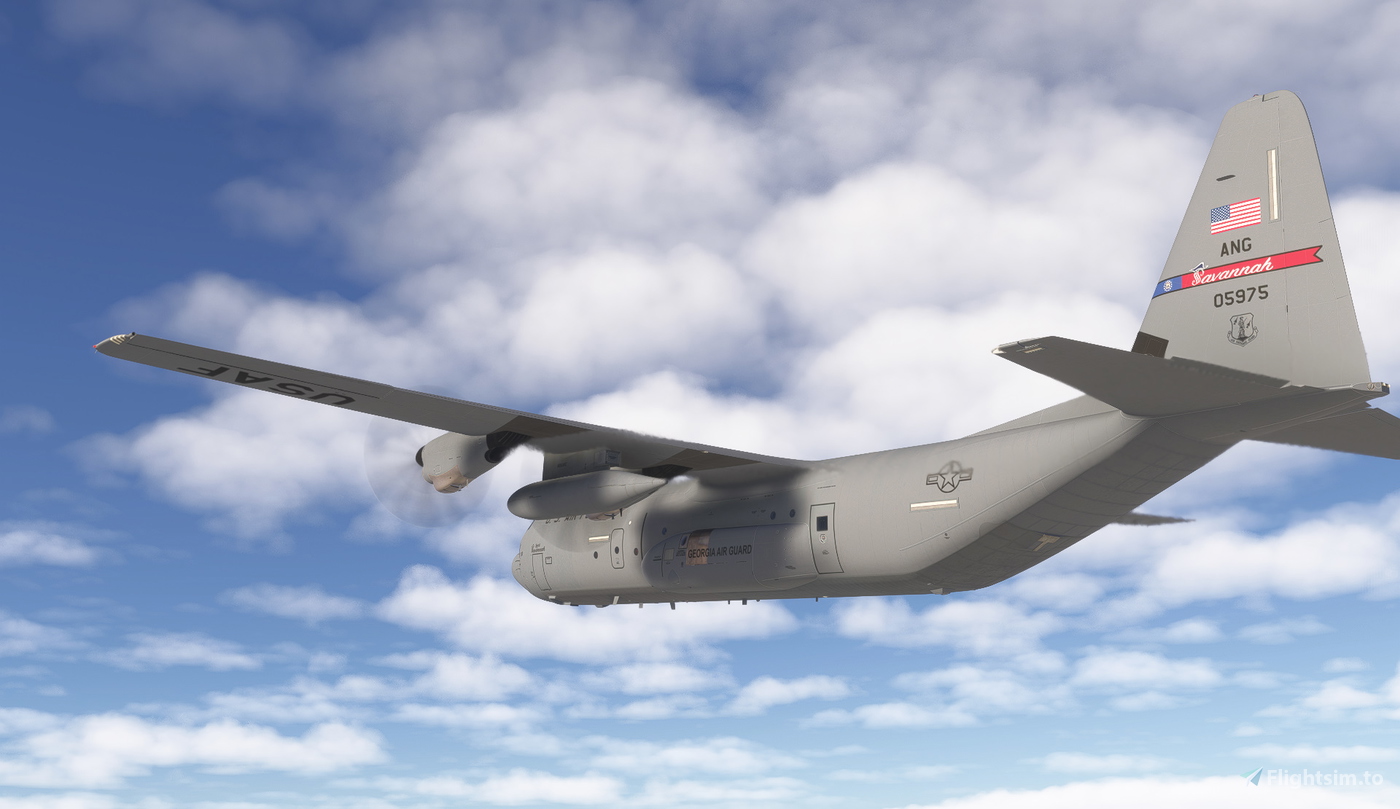 C-130J-30 USAF Georgia Air National Guard 20-5975 for Microsoft Flight Simulator | MSFS