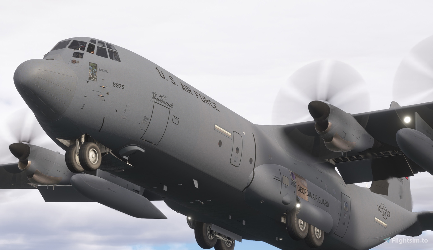 C-130J-30 USAF Georgia Air National Guard 20-5975 for Microsoft Flight Simulator | MSFS