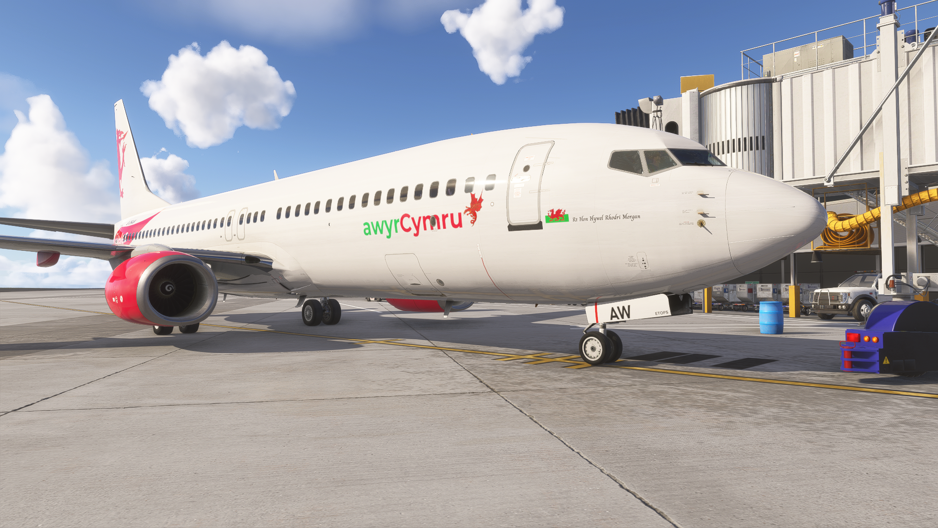 PMDG Boeing 737-800 AirWales G-DRAW Pack - MSFS Add-on - Flightsim.to