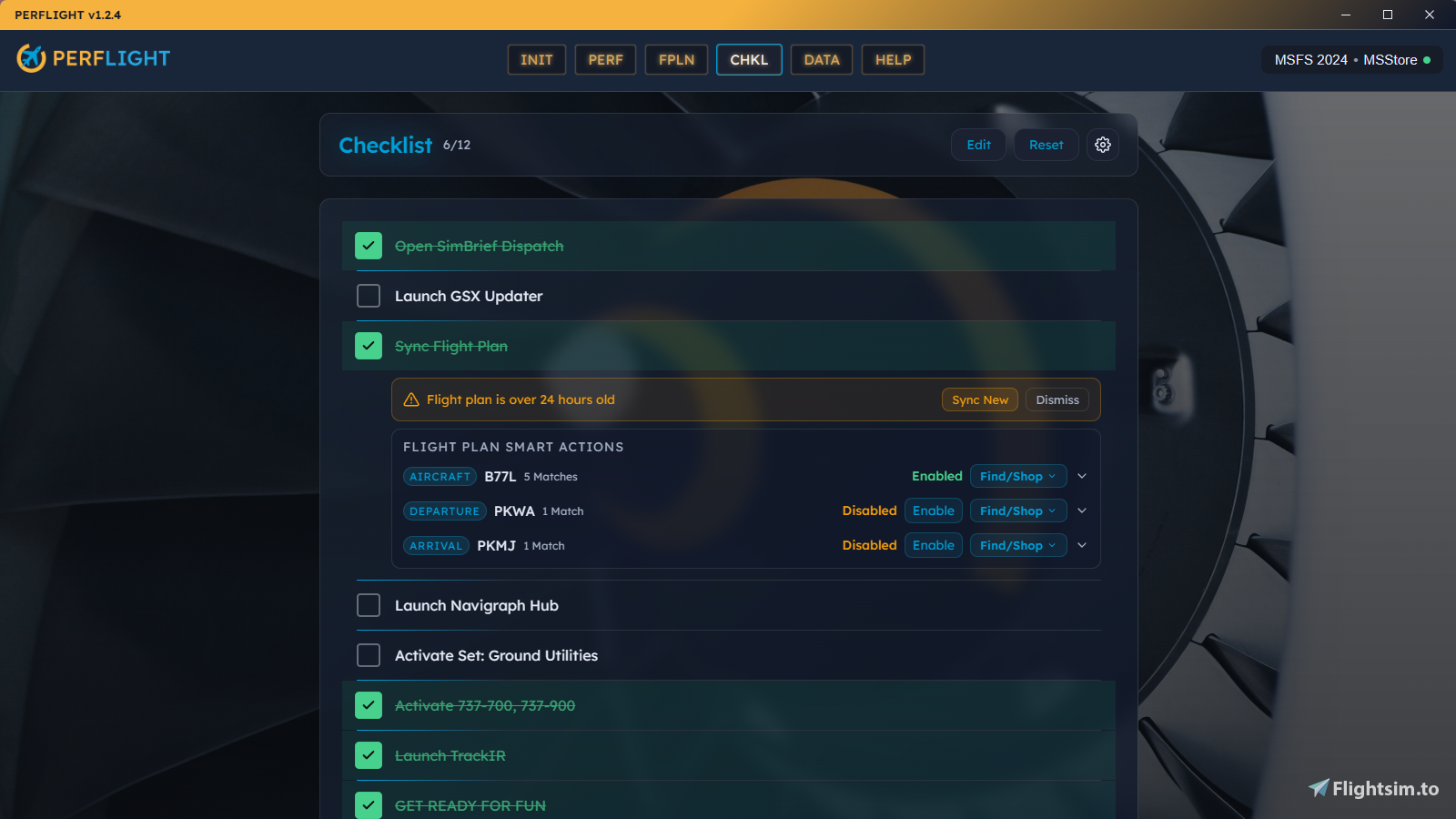 PERFLIGHT Addon Manager, Pre-Flight Checklist & Service Launcher - MSFS ...